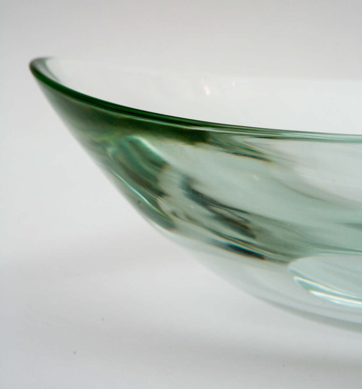 Oval Glass Bowl by Fontana Arte at 1stDibs | glass oval bowl, oval ...