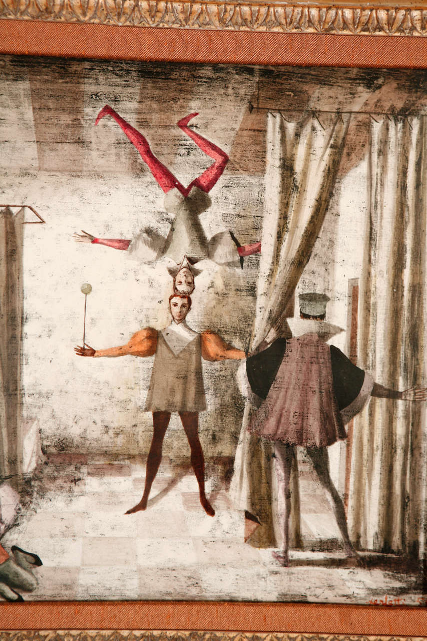 Pair of Surrealist Paintings by Giorgio Perfetti at 1stDibs