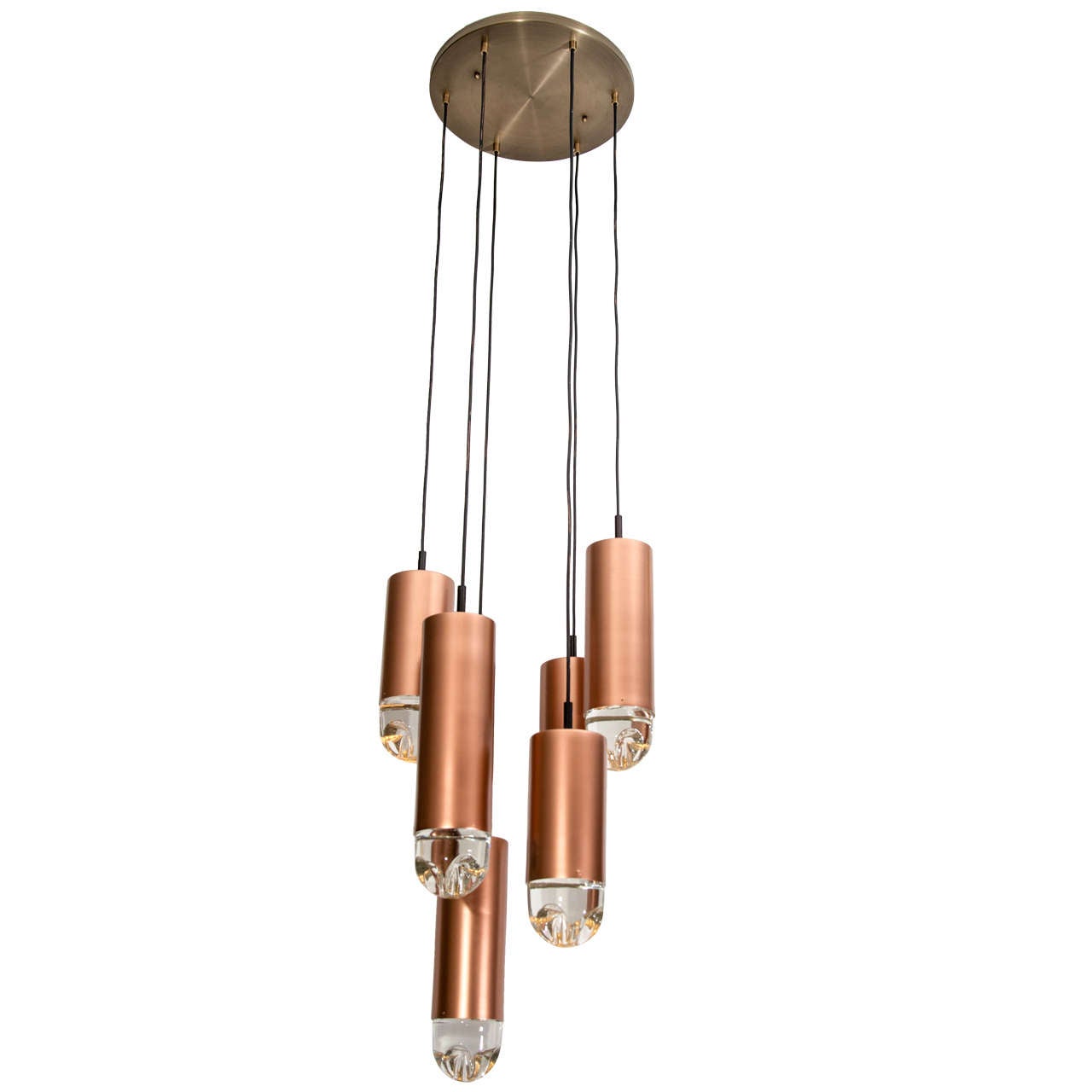 Copper Hanging Chandelier For Sale at 1stdibs