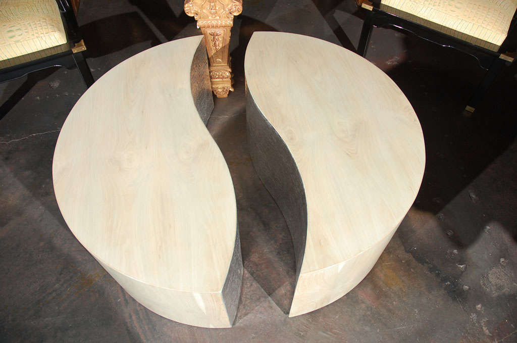 Mid Century Curved Half Moon Coffee Table at 1stDibs