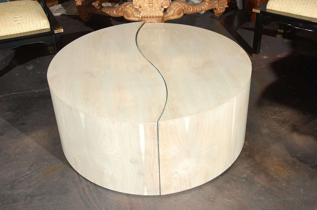 Mid Century Curved Half Moon Coffee Table at 1stDibs