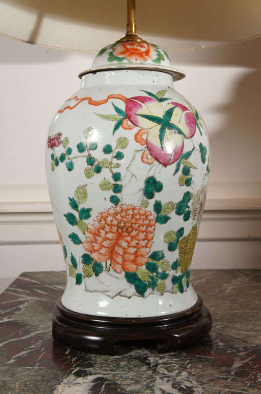 Pair of Chinese Porcelain Lamps at 1stDibs