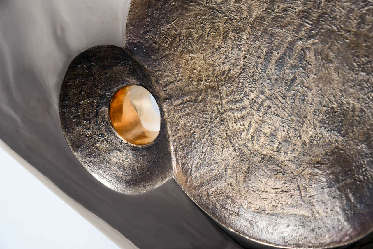 Gold bronze sculpture by Johannes Scheer For Sale at 1stDibs