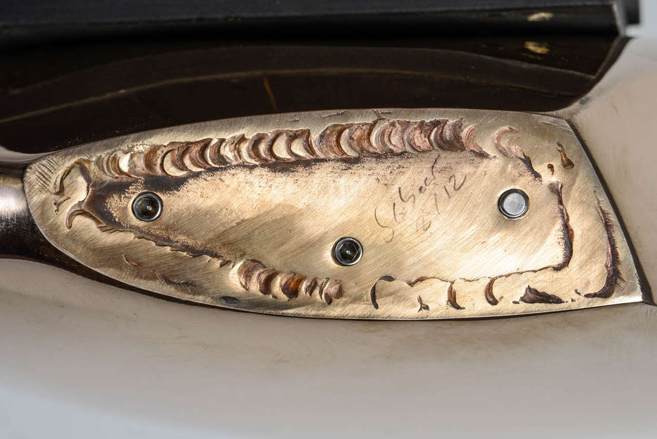 Gold bronze sculpture by Johannes Scheer For Sale at 1stDibs