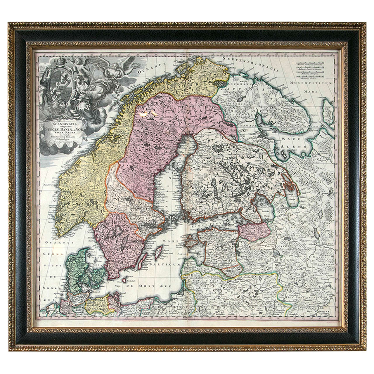 Johann Baptiste Homann Map of Scandinavia, circa 1715 For Sale at 1stDibs