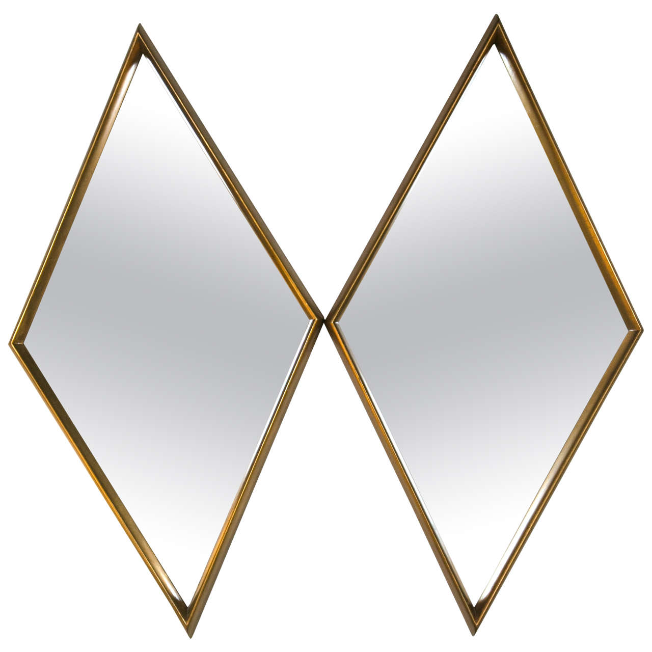 Pair of Labarge Diamond Shaped Mirrors at 1stDibs