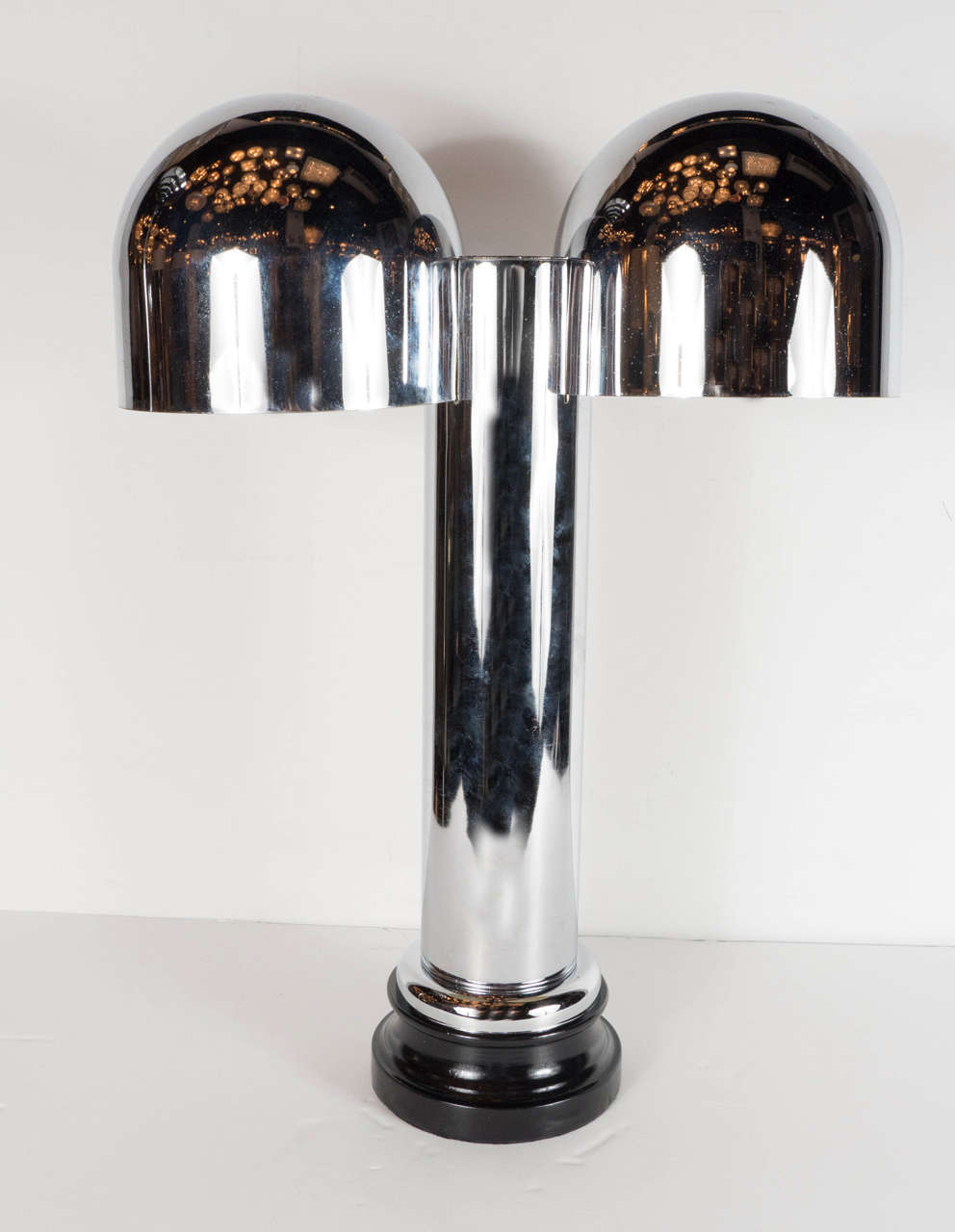 Distinguished Mid-Century Modernist Double Arch Form Table Lamp at 1stDibs