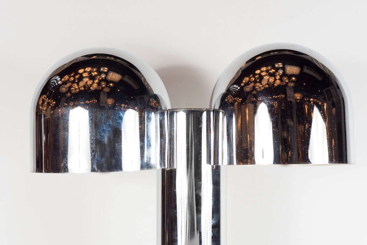Distinguished Mid-Century Modernist Double Arch Form Table Lamp at 1stDibs