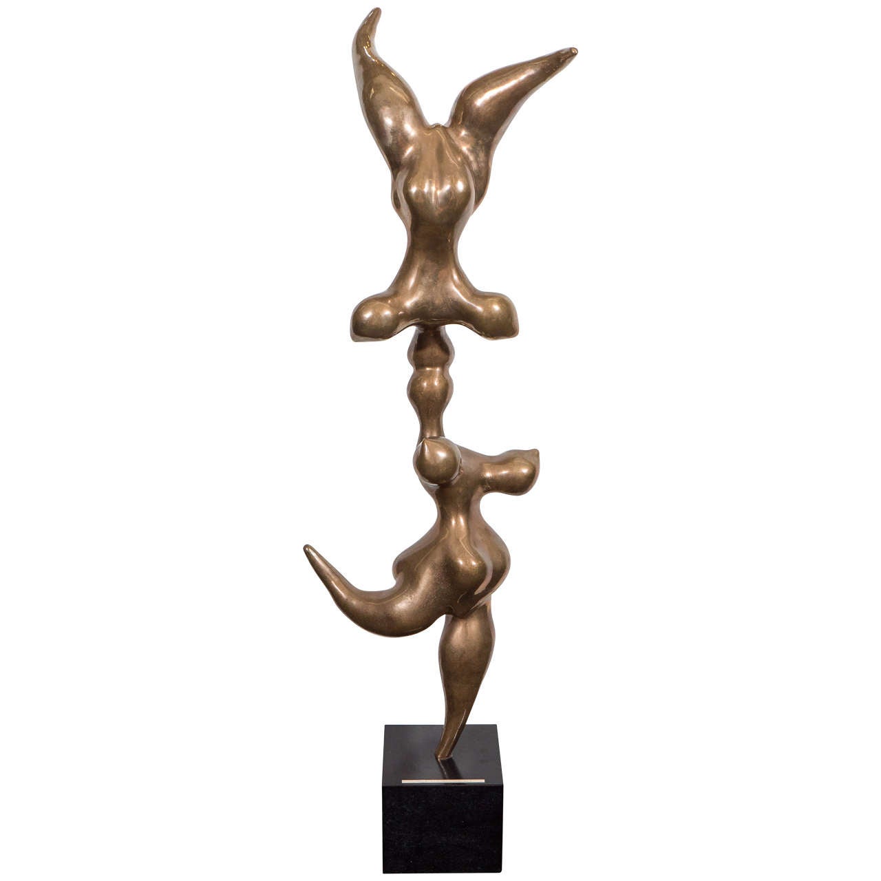 Sculptural Abstract Acrobats in Bronze by Lewis Seiler at 1stDibs