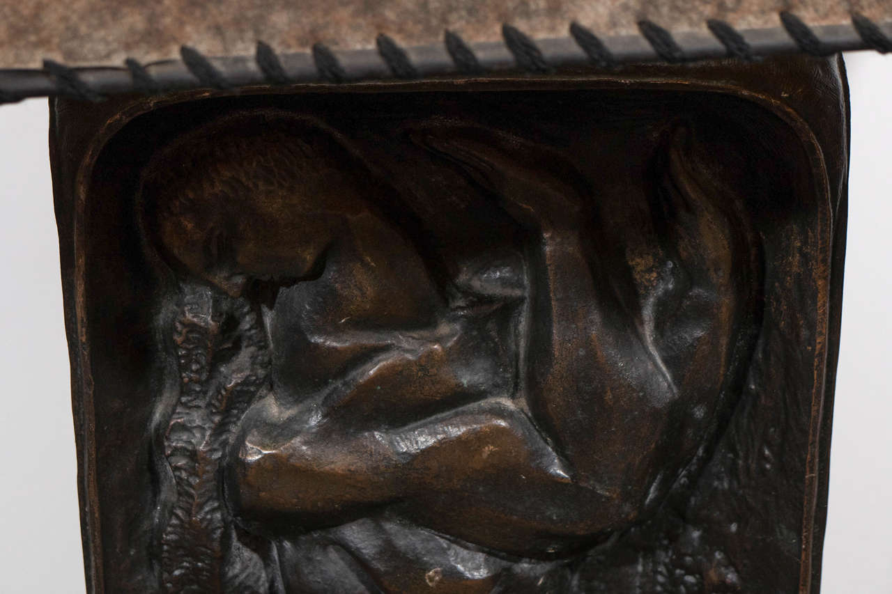 Hugo Robus Modernist Bronze Table Lamp for Silas Snider and Co. at 1stDibs