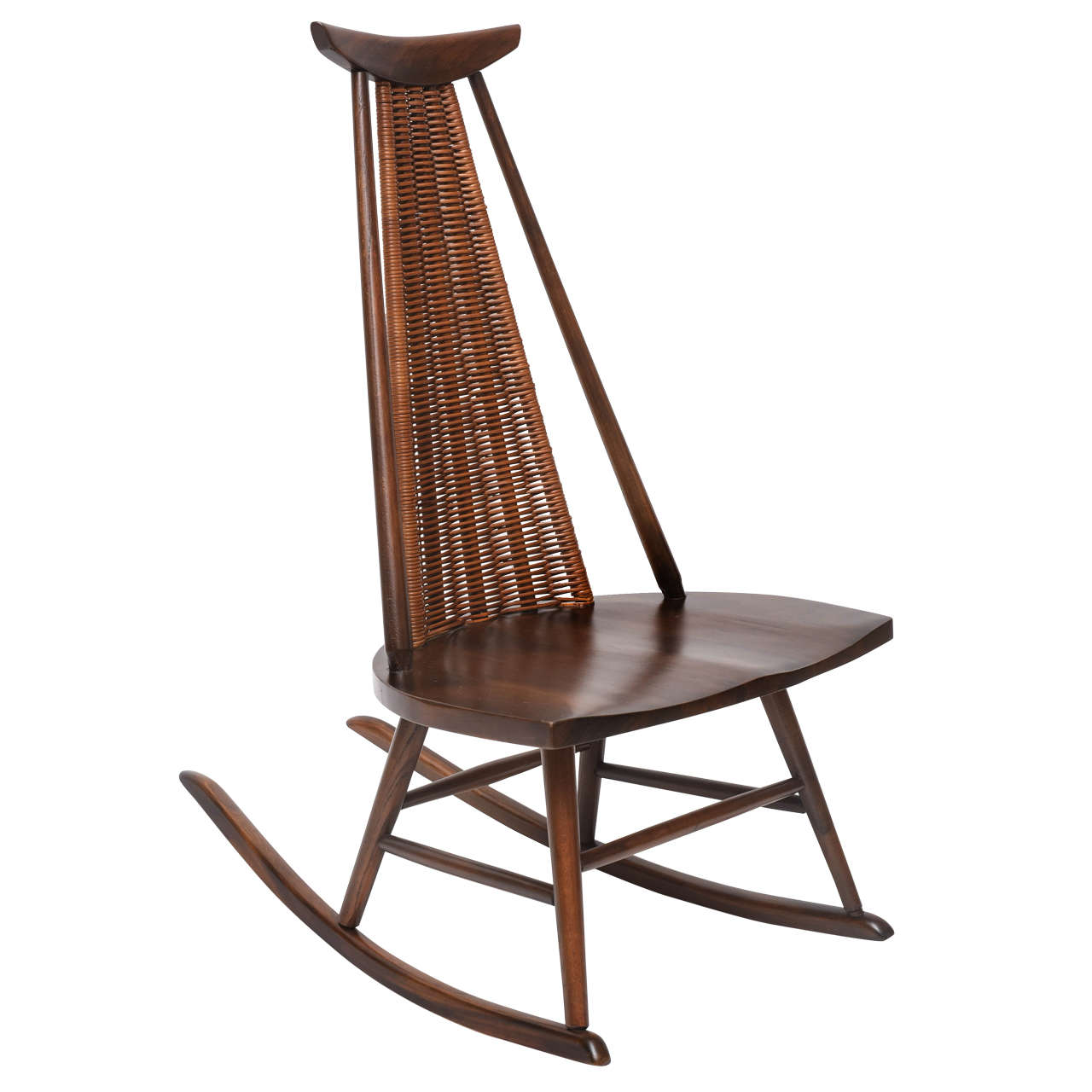 Rare Ilmari Tapiovaara "Dr. No" Wicker Rocking Chair at 1stDibs ...