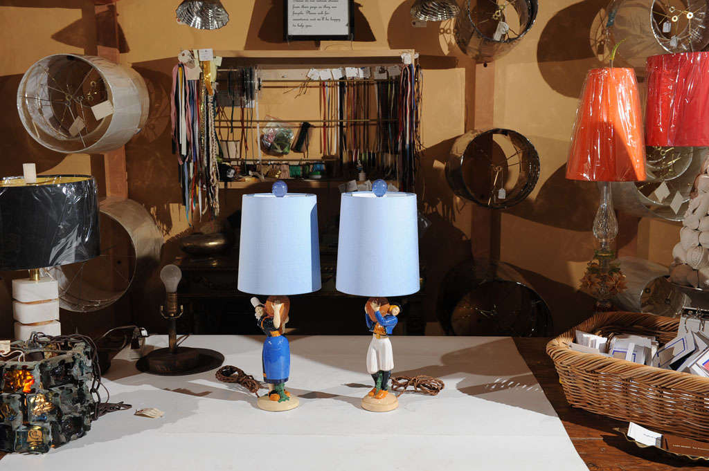 Pair of Signed Quimper Lamps at 1stDibs