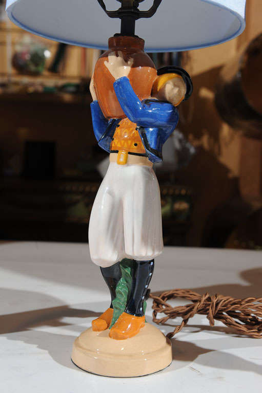 Pair of Signed Quimper Lamps at 1stDibs