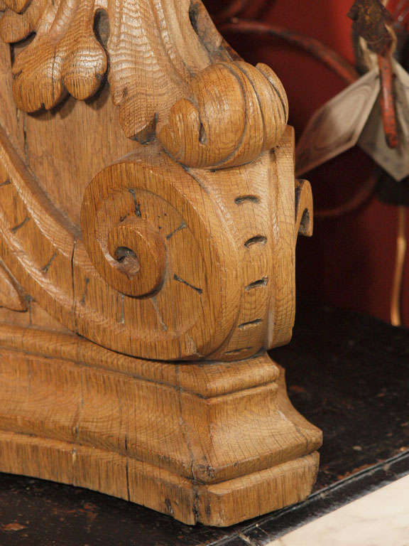 Carved Wood Column Capital For Sale at 1stDibs