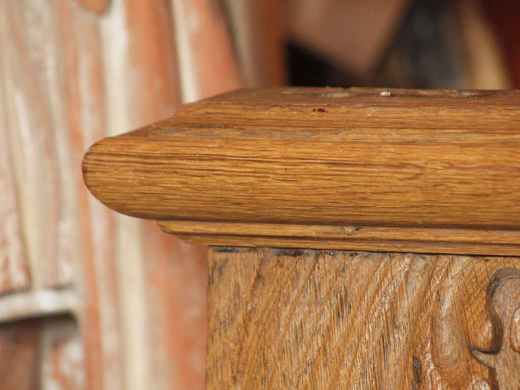 Carved Wood Column Capital For Sale at 1stDibs