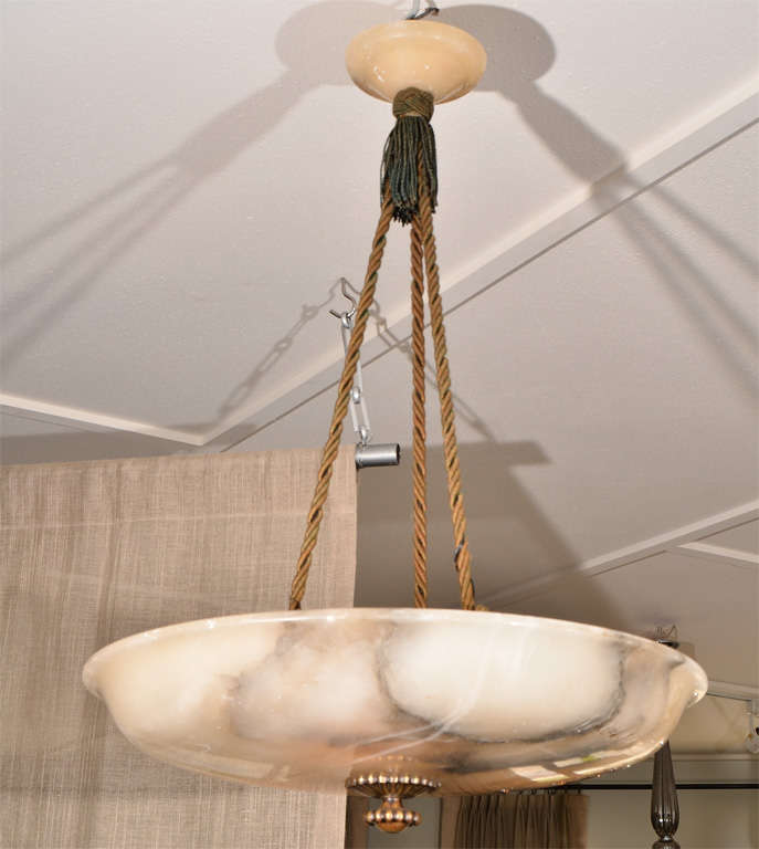 Large European Alabaster Bowl at 1stDibs