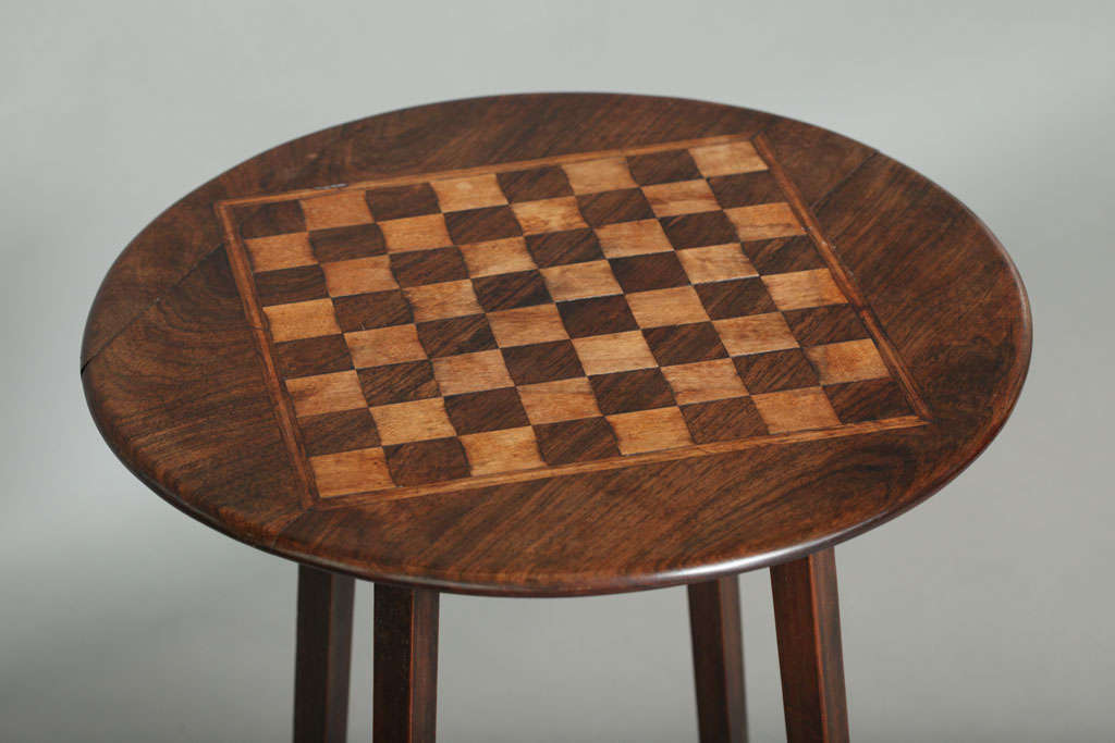 Edwardian Rosewood and Sycamore Checker and Chess Table at 1stDibs