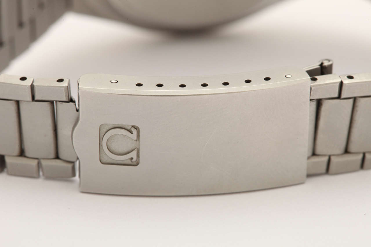 Omega Stainless Steel Speedmaster Mark V Chronograph Wristwatch circa ...