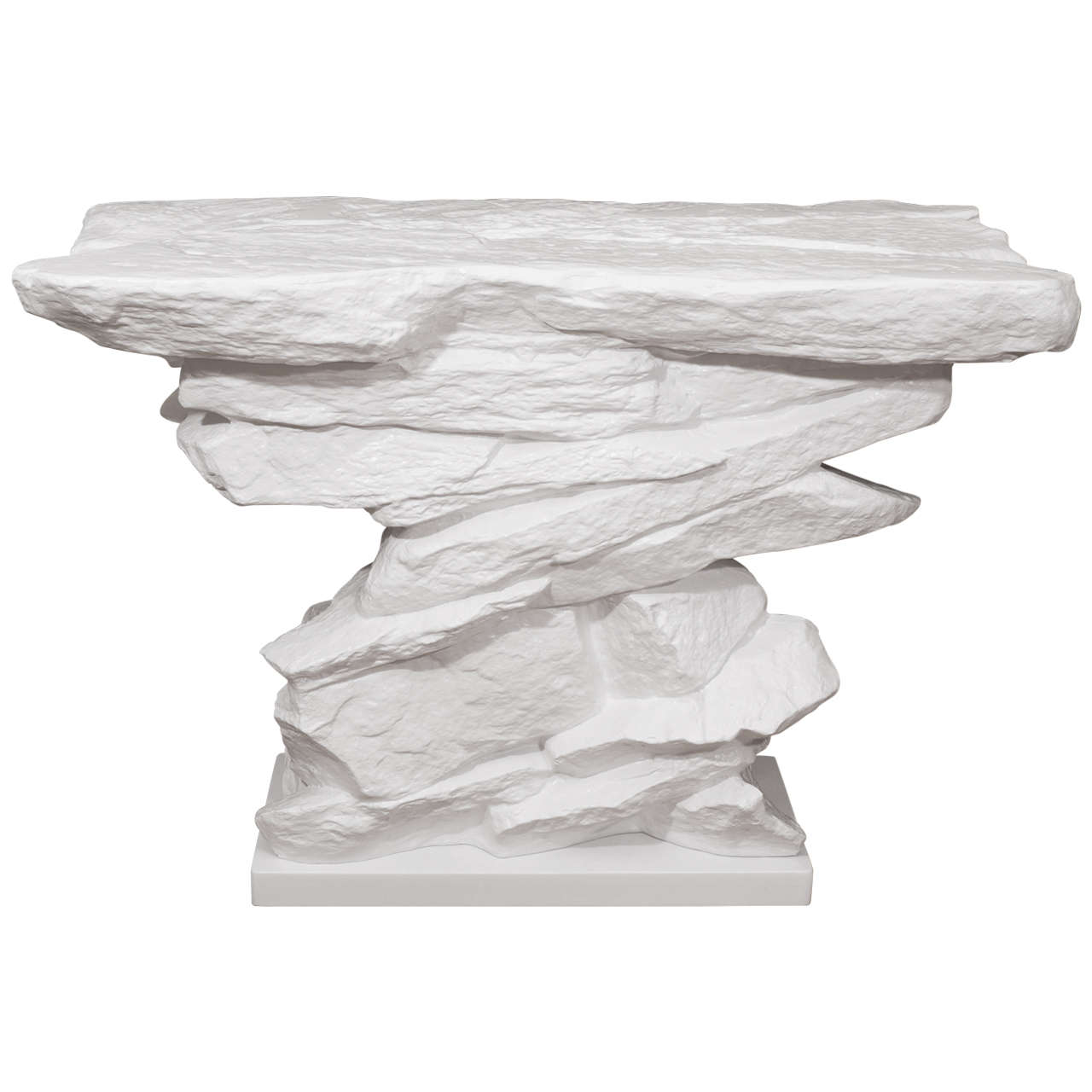 Pair of Composite Rock Form Consoles at 1stDibs