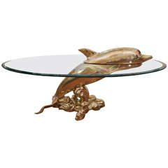 Dolphin Coffee Table at 1stDibs | dolphin coffee table set