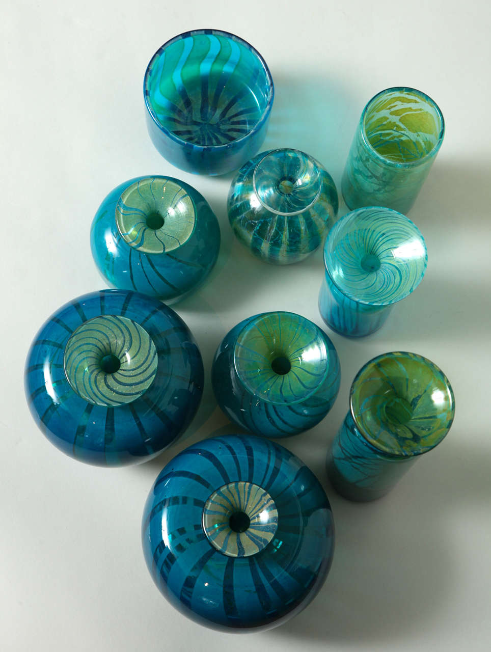 Collection of Blue and Green Studio Glass Vases For Sale at 1stDibs ...