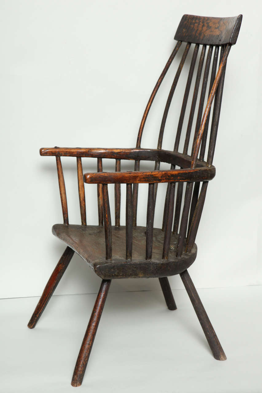 Early 19th Century "Lobster Pot" Vernacular Windsor Armchair at 1stDibs