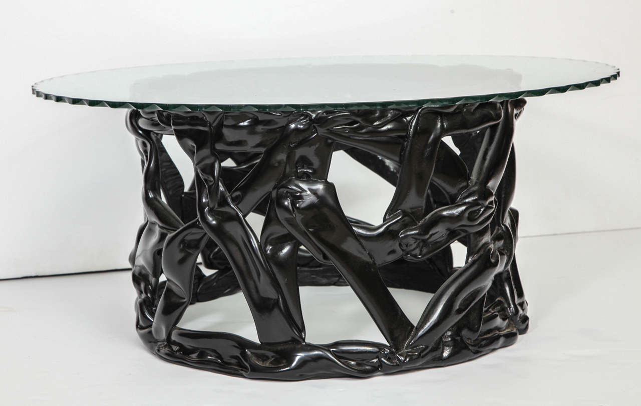 Sculptural Mid-Century Ribbon Coffee Table at 1stDibs