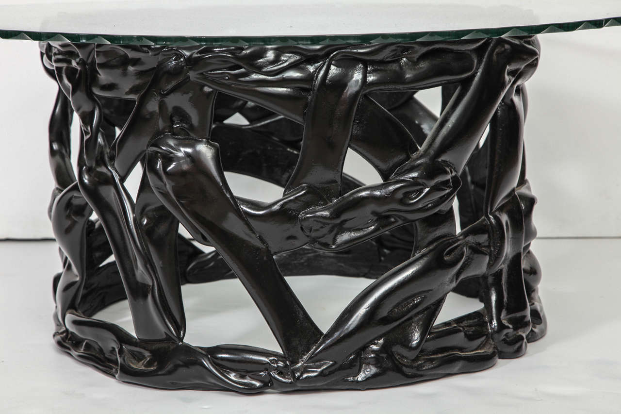Sculptural Mid-Century Ribbon Coffee Table at 1stDibs