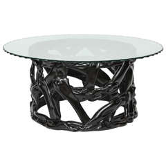 Sculptural Mid-Century Ribbon Coffee Table at 1stDibs