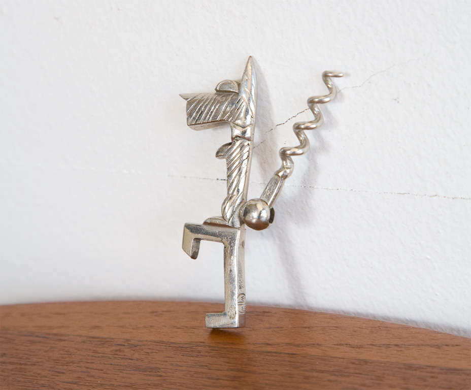 Rare Hagenauer Corkscrew Opener in Chrome Dog. at 1stDibs