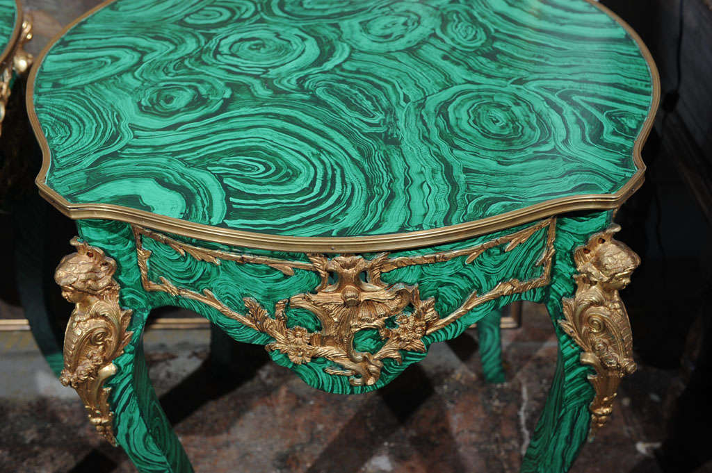 Malachite Side Tables by Tony Duquette at 1stDibs