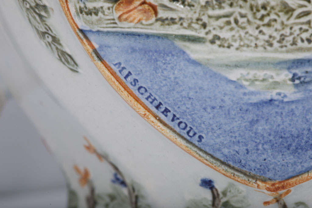 Rare Prattware Sportive Innocence Teapot at 1stDibs