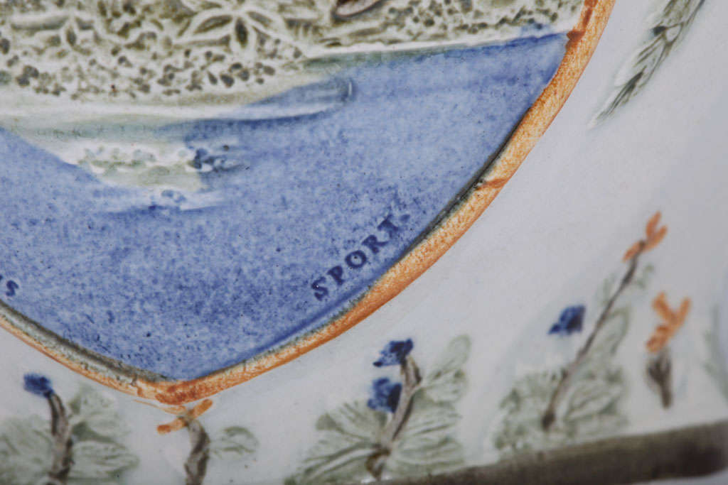 Rare Prattware Sportive Innocence Teapot at 1stDibs