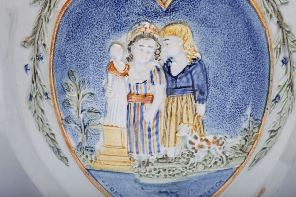 Rare Prattware Sportive Innocence Teapot at 1stDibs