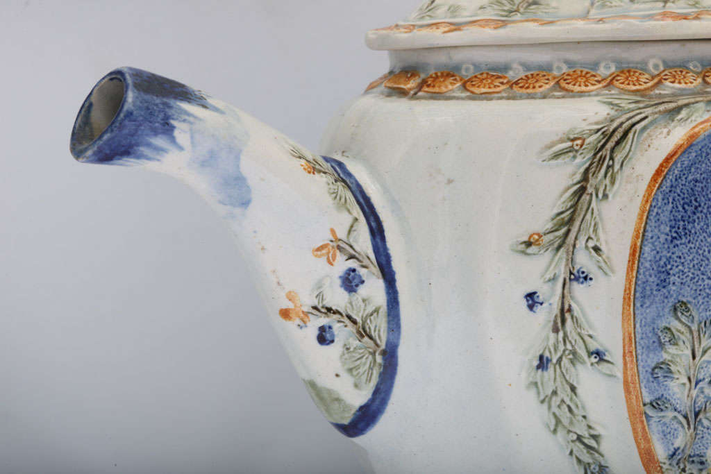 Rare Prattware Sportive Innocence Teapot at 1stDibs