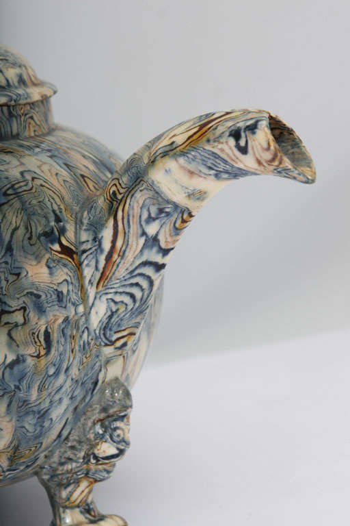 A Rare English Solid Agate Pottery Teapot at 1stDibs
