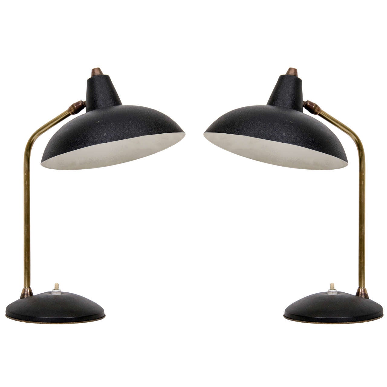Pair of Modernist European Table Lamps Circa 1950's at 1stDibs