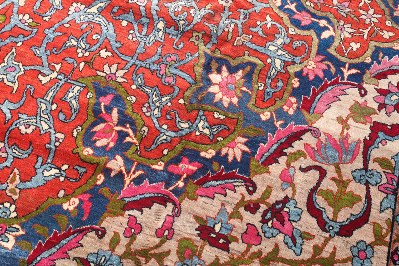 Antique 1880s Persian Kermanshah Rug with Safavid Dynasty Design, 11x15 ...