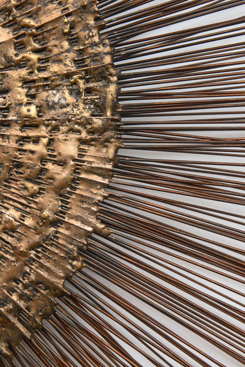 Large Sunburst Wall Sculpture at 1stDibs