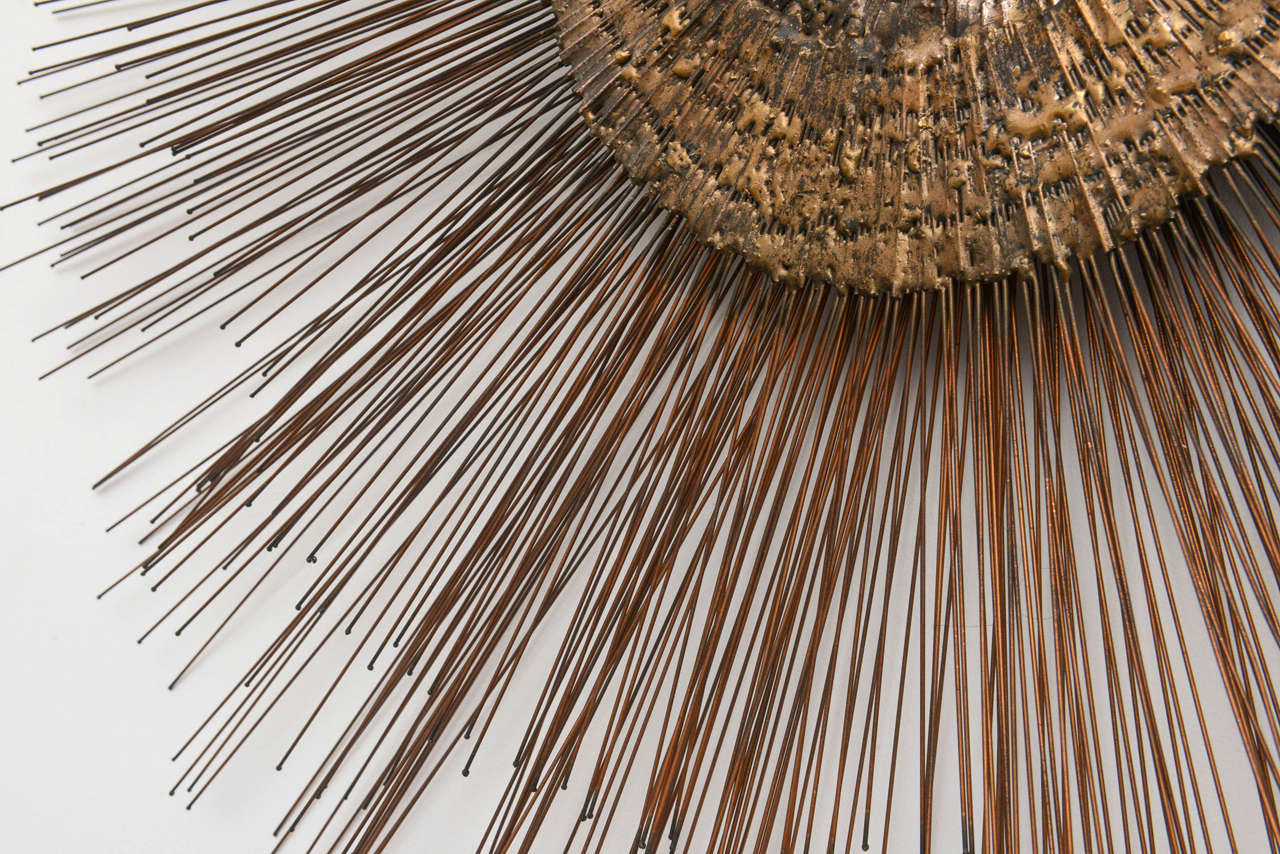 Large Sunburst Wall Sculpture at 1stDibs