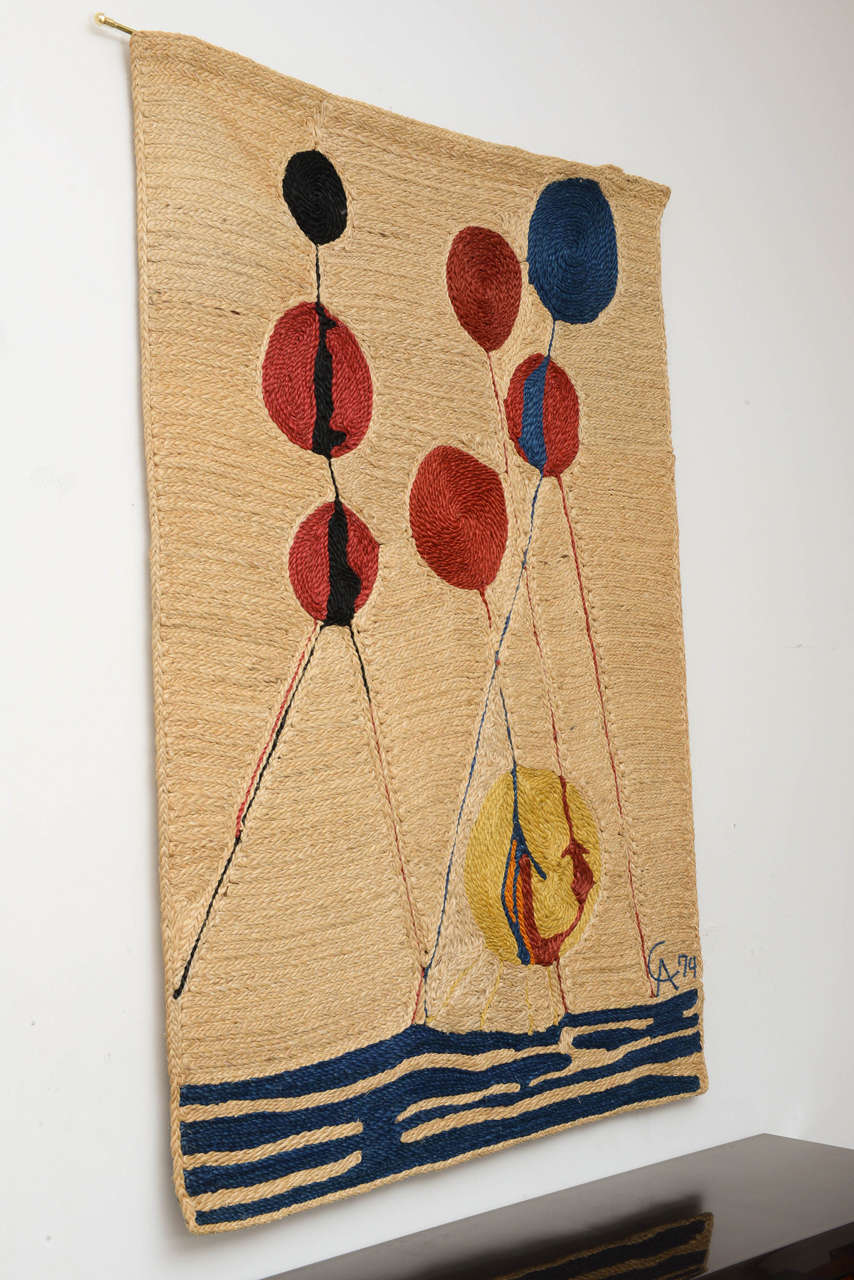 After Alexander Calder Tapestry, "Balloons" 1974 at 1stDibs