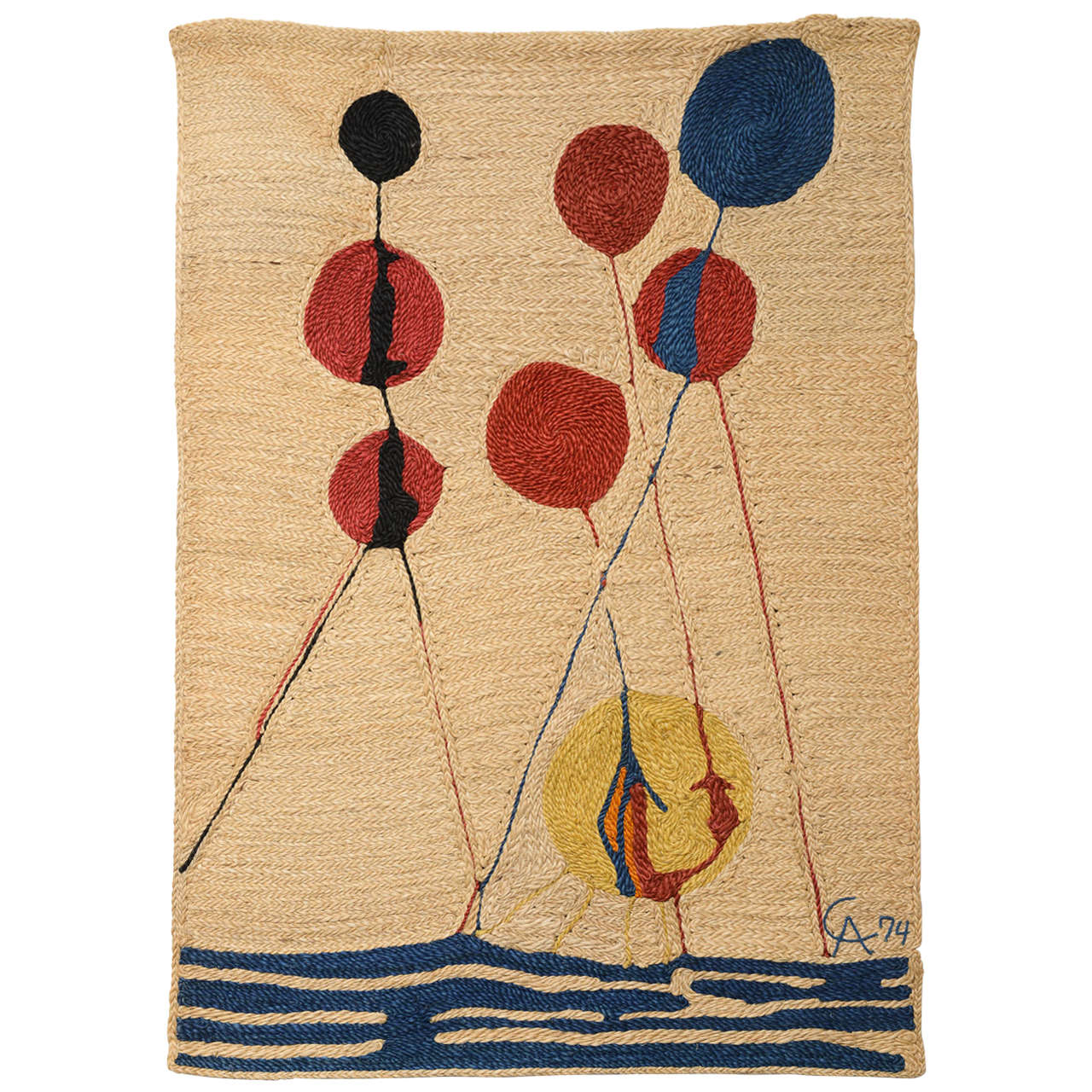 After Alexander Calder Tapestry, "Balloons" 1974 at 1stDibs