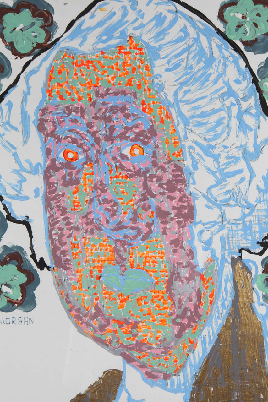 Ike E. Morgan Abstract Painting of George Washington at 1stDibs