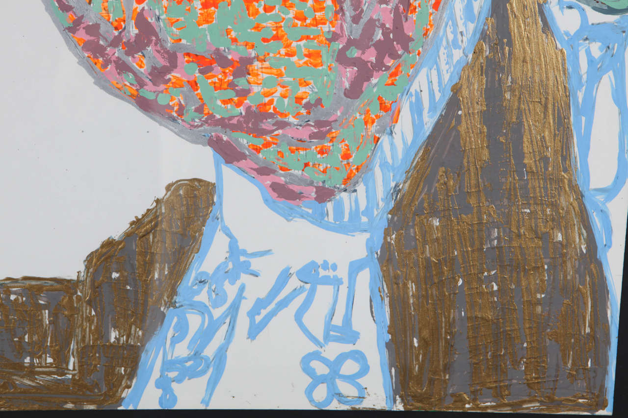 Ike E. Morgan Abstract Painting of George Washington at 1stDibs