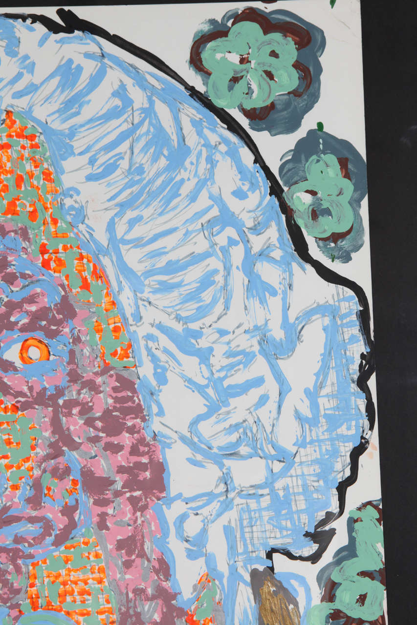 Ike E. Morgan Abstract Painting of George Washington at 1stDibs