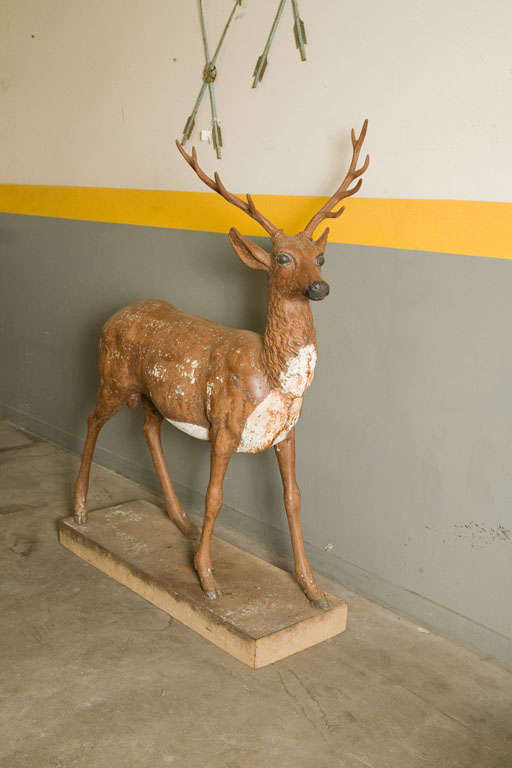Standing Stag Labelled J.W. Fiske For Sale at 1stDibs