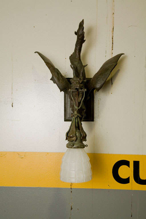 Pair of Dragon Sconces at 1stDibs | dragon wall sconce, dragon sconce light
