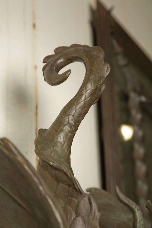 Pair of Dragon Sconces at 1stDibs | dragon wall sconce, dragon sconce light