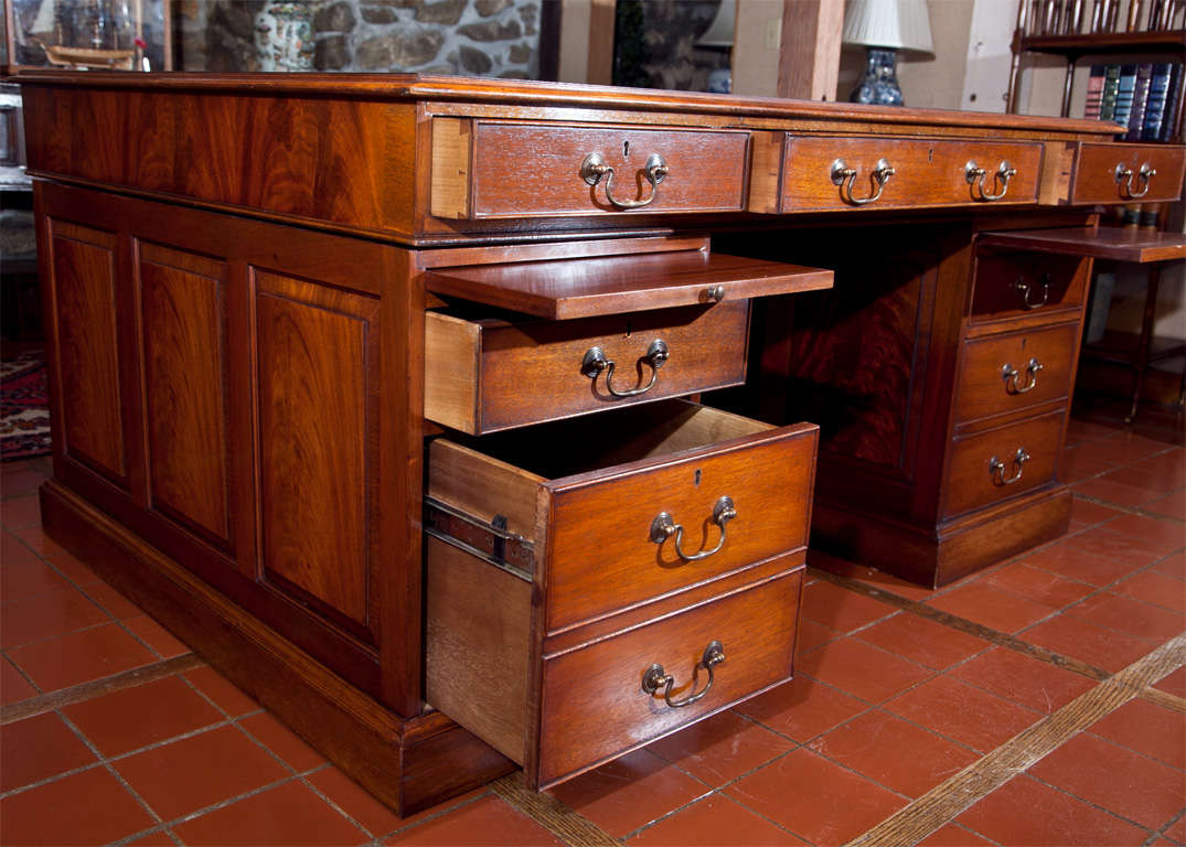 Custom English Partners Desk For Sale at 1stDibs | partners desk for ...