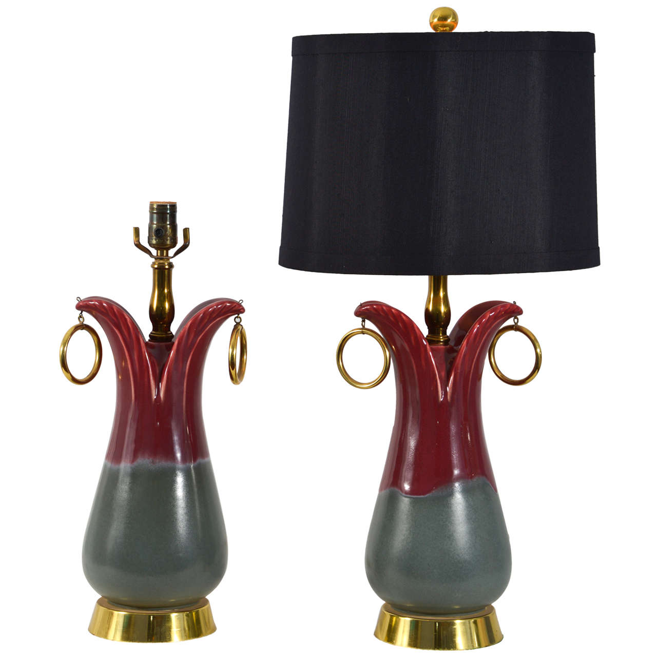 1950s Pair of Mid-Century Table Lamps For Sale at 1stDibs